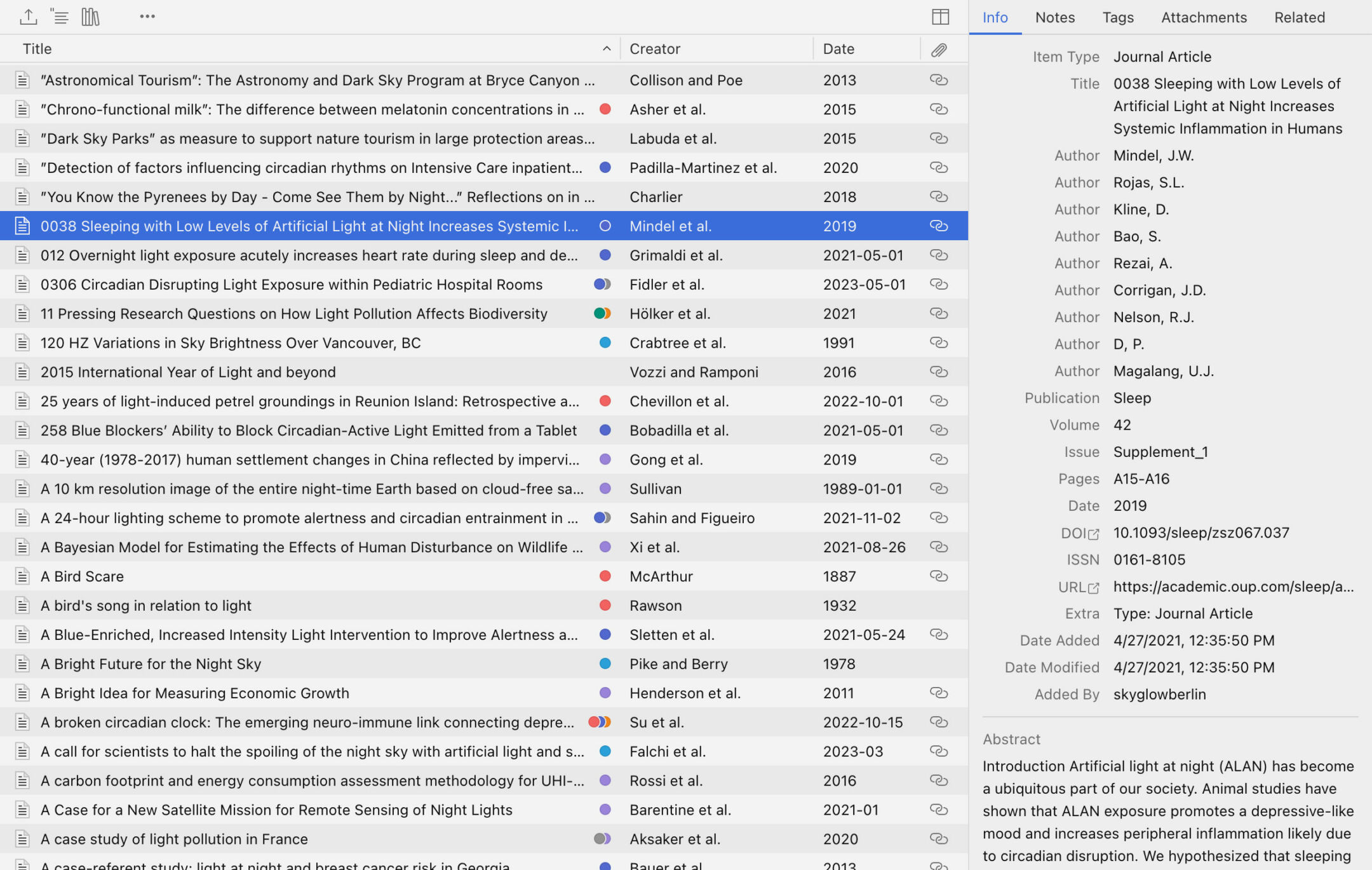 Scientific research into light pollution | DarkSky International