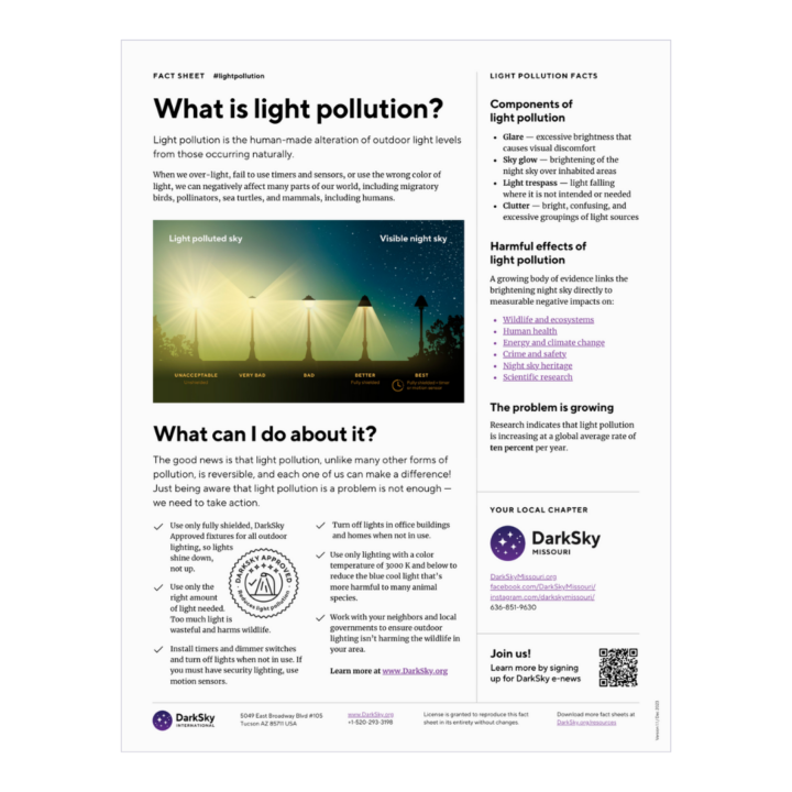 Materials for public outreach | DarkSky International