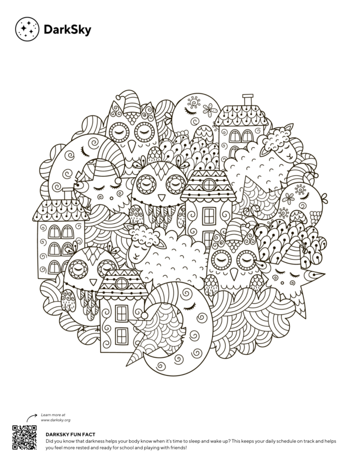 Coloring Pages for Summer Travel | DarkSky International